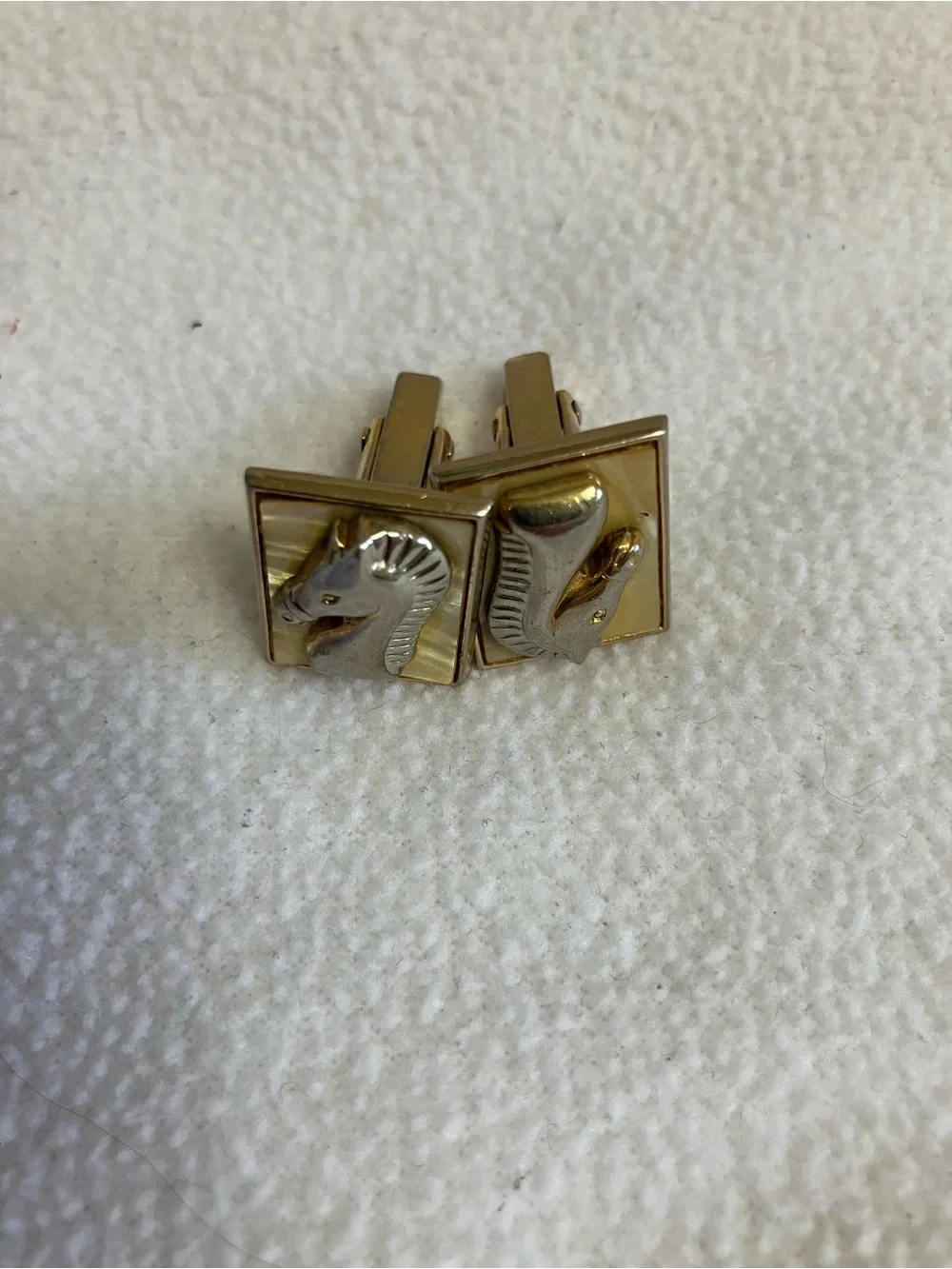 SWANK | Accessories | Vintage Swank Gold Tone And Cream Horsehead ...